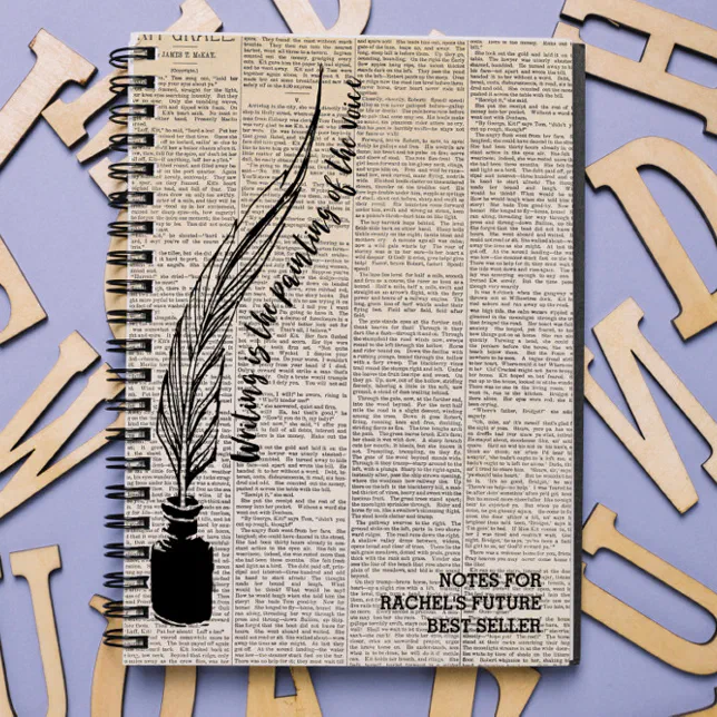Painting of the Voice - Voltaire Quote Writers Notebook | Zazzle