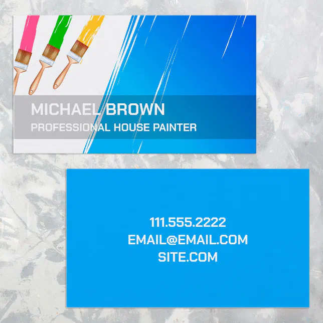 Painting Professional Painter Business Card | Zazzle