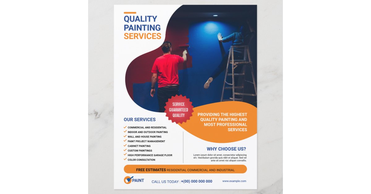 Painting Service Flyer Template | Zazzle