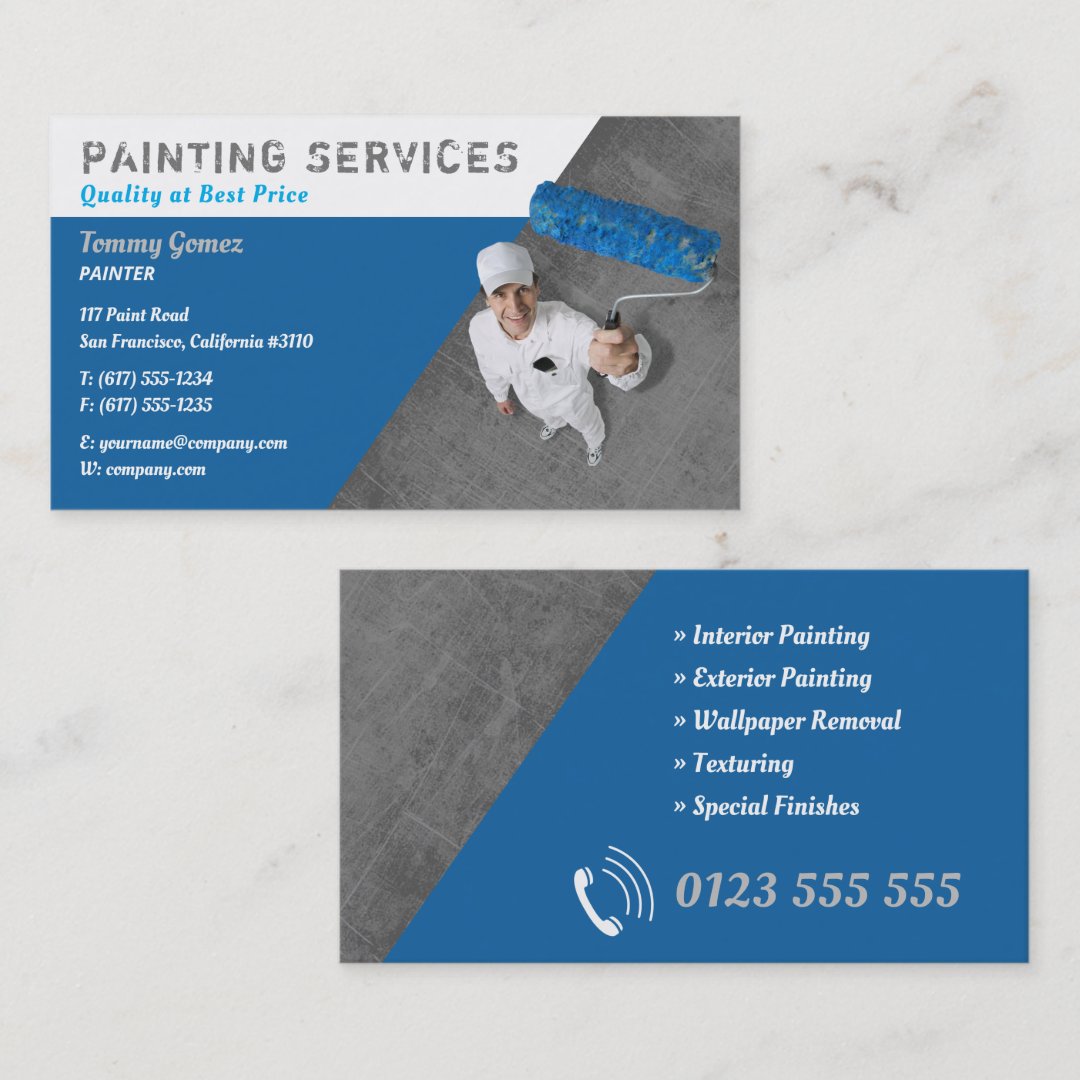 Painting Services | Professional Painters Business Card | Zazzle
