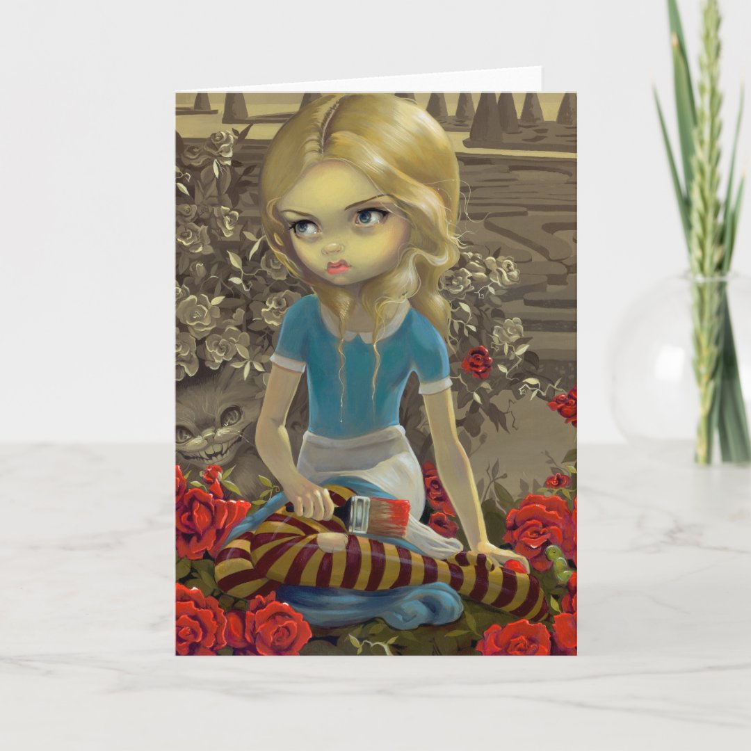 "Painting the Roses Red" Greeting Card | Zazzle