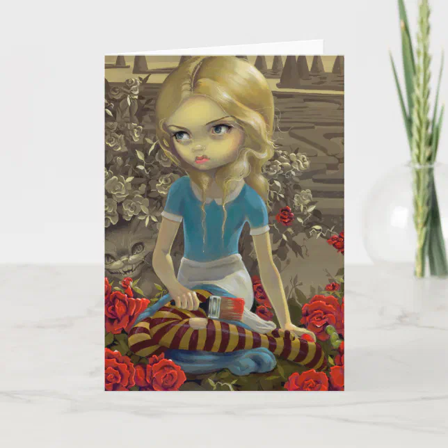 "Painting the Roses Red" Greeting Card | Zazzle