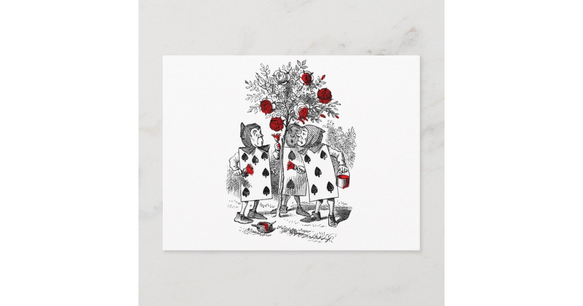 Painting the Roses Red Postcard | Zazzle