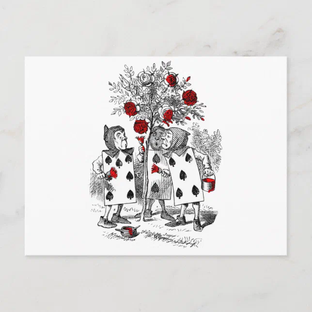 Painting the Roses Red Postcard | Zazzle
