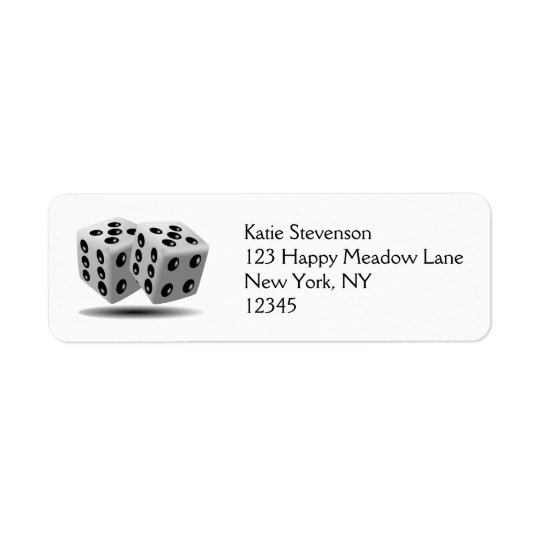 Pair of Dice Label | Zazzle.com