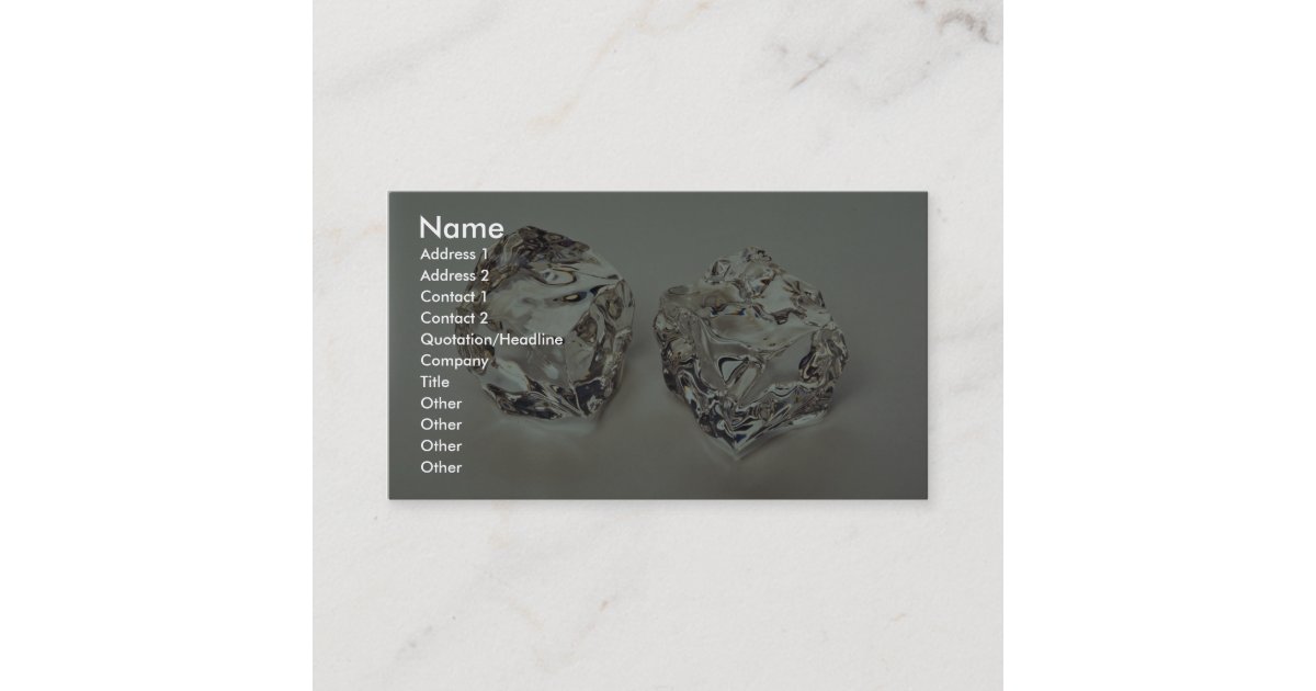Pair of Ice cubes Business Card | Zazzle