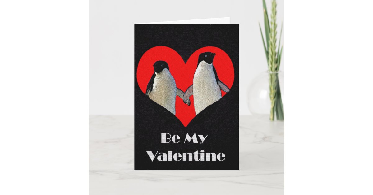 Pair of Penguins Valentine's Day Card | Zazzle