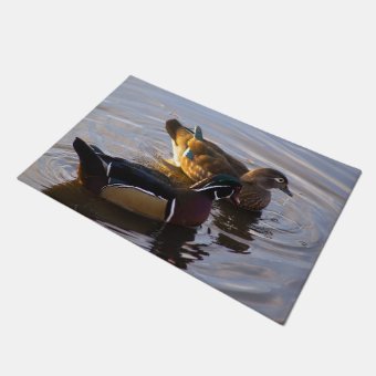 Pair of Wood Ducks Door Mat | Zazzle