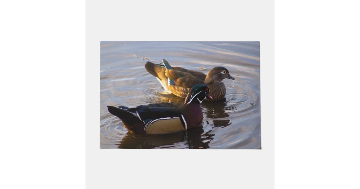 Pair of Wood Ducks Door Mat | Zazzle