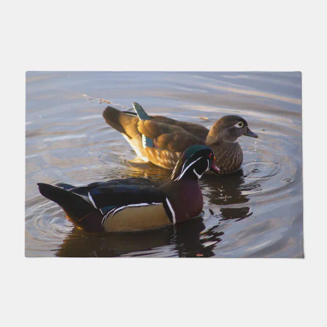 Pair of Wood Ducks Door Mat | Zazzle