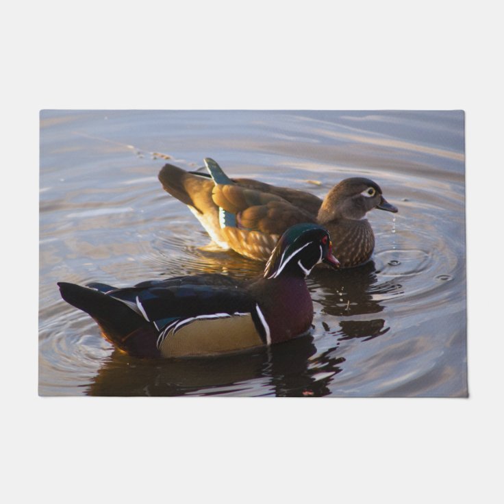 Pair of Wood Ducks Door Mat | Zazzle