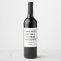 Pairs Well with a Global Pandemic Wine Label | Zazzle