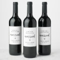 Pairs Well With Getting Married Wedding Engagement Wine Label | Zazzle