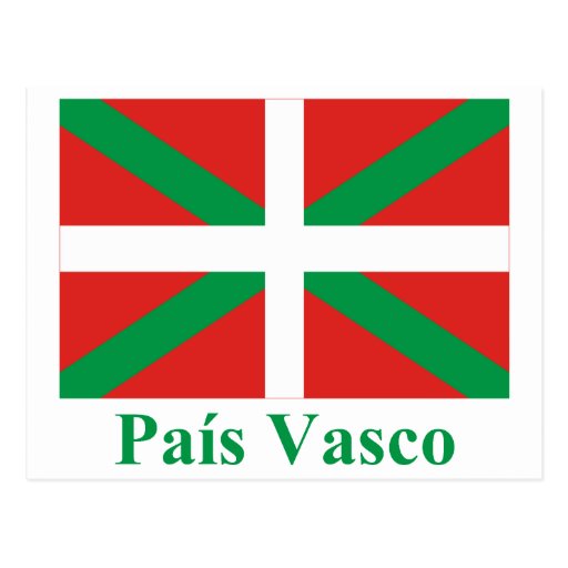 País Vasco (Euskadi) flag with name Postcard | Zazzle