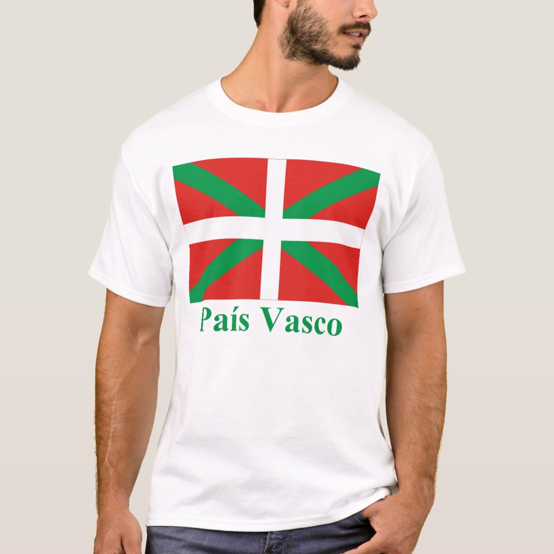 País Vasco (Euskadi) flag with name T-Shirt | Zazzle