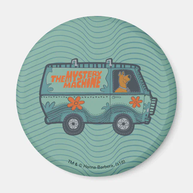 Paisely Scooby-Doo Driving Mystery Machine Magnet | Zazzle