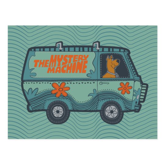 Paisely Scooby-Doo Driving Mystery Machine Postcard | Zazzle.com