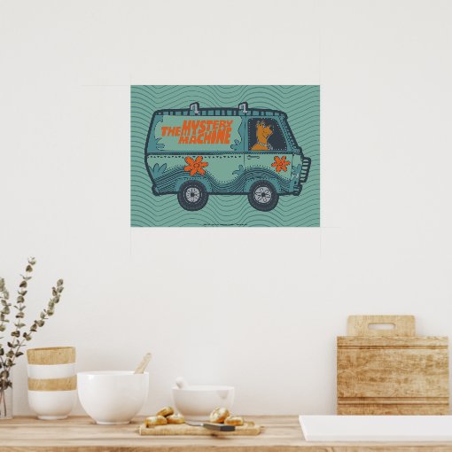 Paisely Scooby-Doo Driving Mystery Machine Poster | Zazzle