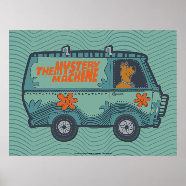 Paisely Scooby-Doo Driving Mystery Machine Poster | Zazzle