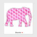 Paisley Elephant, Ice Pink and Fuchsia Sticker | Zazzle