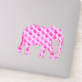 Paisley Elephant, Ice Pink and Fuchsia Sticker | Zazzle