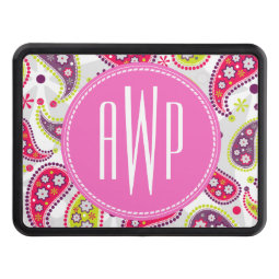 Paisley Monogram Hitch Cover | Zazzle