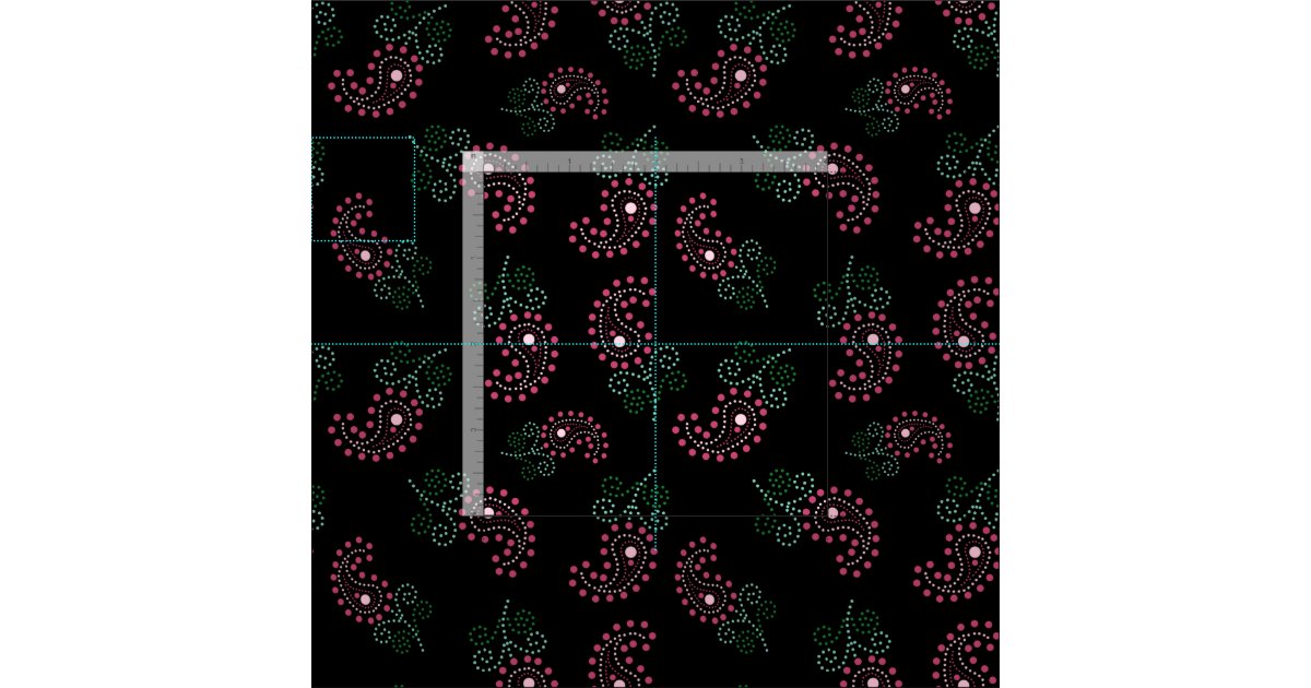 Paisley Pattern Fabric |Pretty Dots Paisley Print | Zazzle