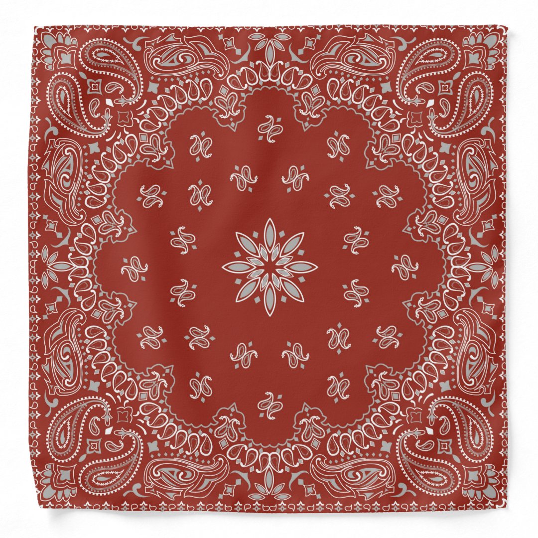 Paisley Pattern Red Indian Simple Bandana | Zazzle
