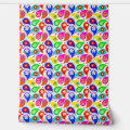 Paisley Peace Signs Flowers Bright and Beautiful Wallpaper | Zazzle