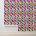 Paisley Peace Signs Flowers Bright and Beautiful Wallpaper | Zazzle
