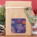 Paisley Purple pink Square Sticker | Zazzle