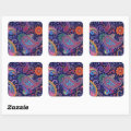Paisley Purple pink Square Sticker | Zazzle