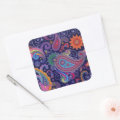 Paisley Purple pink Square Sticker | Zazzle