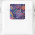 Paisley Purple pink Square Sticker | Zazzle