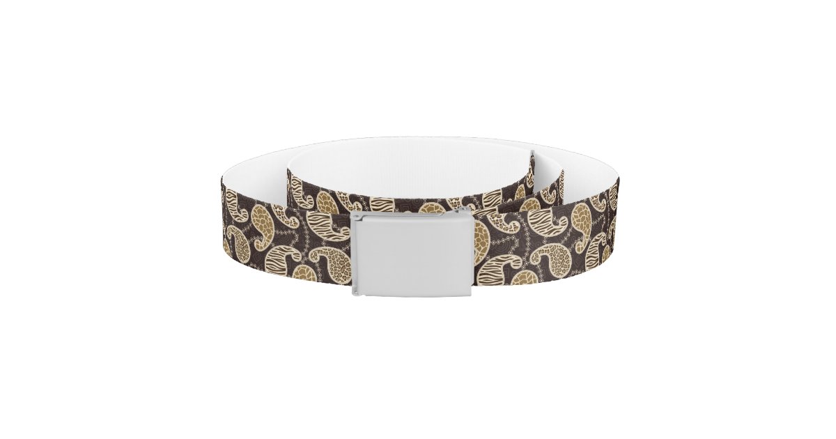Paisley style background belt | Zazzle