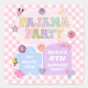 Pajama Party Preppy Varsity Patch Birthday Party Square Sticker | Zazzle
