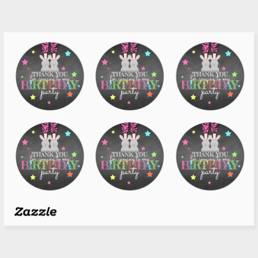 Pajama Party Thank You Sticker | Zazzle