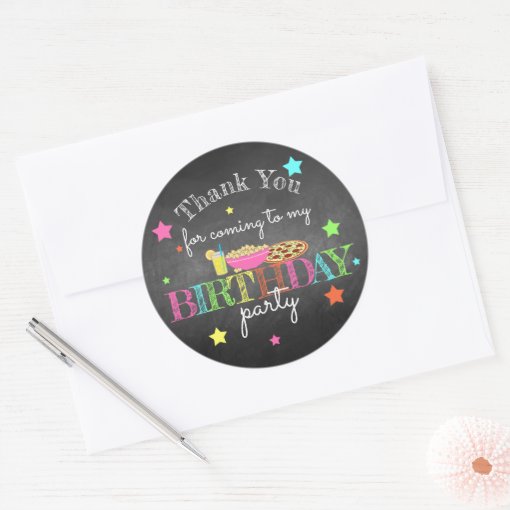 Pajama Party Thank You Sticker | Zazzle