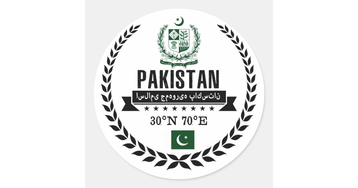 Pakistan Classic Round Sticker | Zazzle