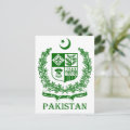 PAKISTAN - emblem/coat of arms/flag/symbol Postcard | Zazzle