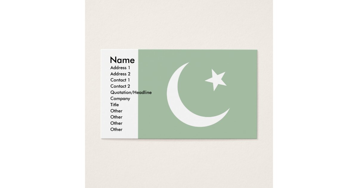 Pakistan Flag Business Card | Zazzle.com