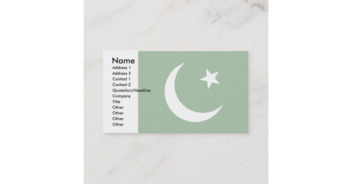 Pakistan Flag Business Card | Zazzle