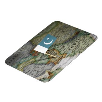 Pakistan flag in map magnet | Zazzle