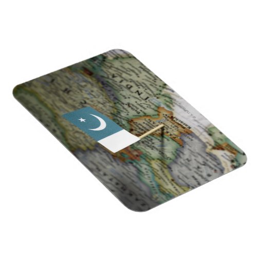 Pakistan flag in map magnet | Zazzle