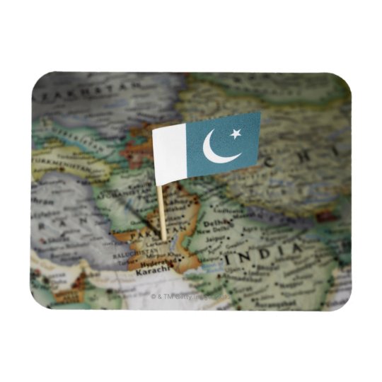 Pakistan flag in map magnet | Zazzle.com