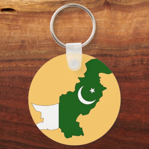 Pakistan flag map keychain | Zazzle