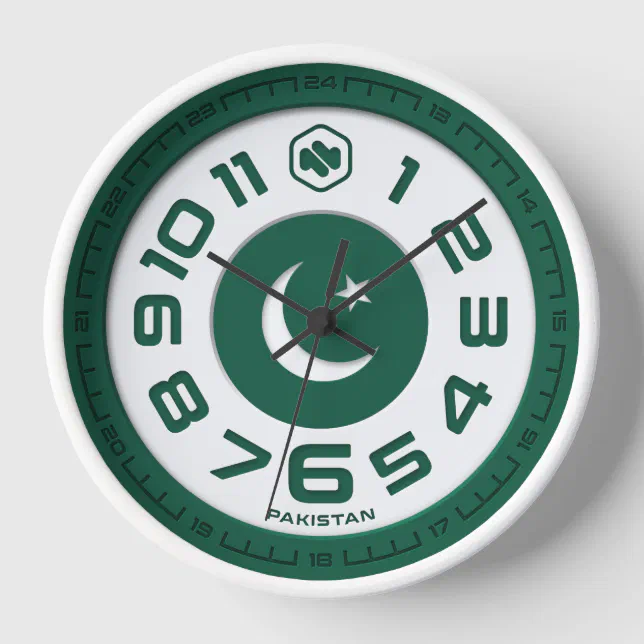 Pakistan Flag Wall Clock | Zazzle