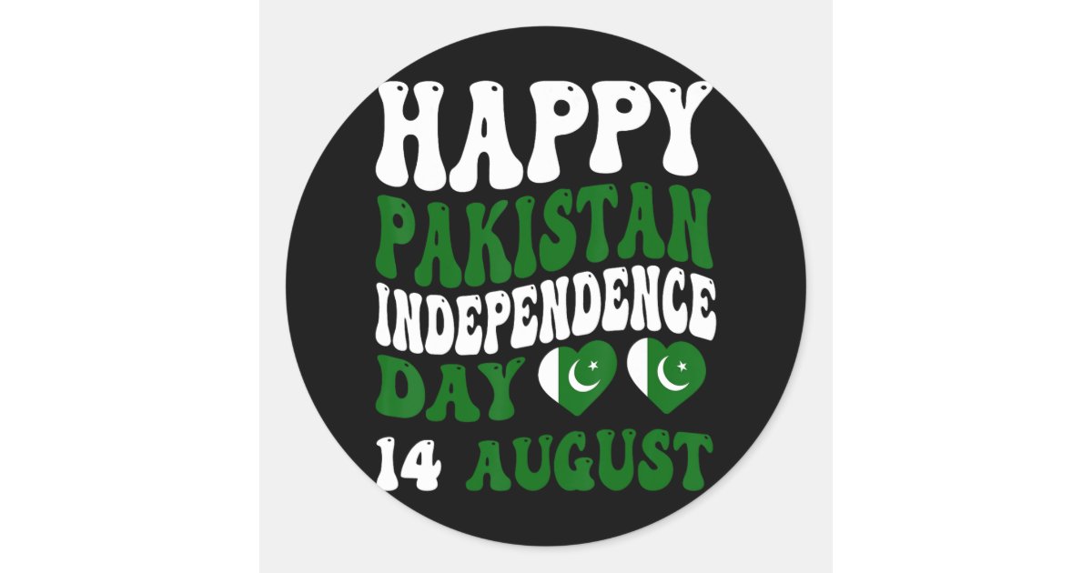 Pakistan Independence Day Pakistani Flag Pride Gro Classic Round ...