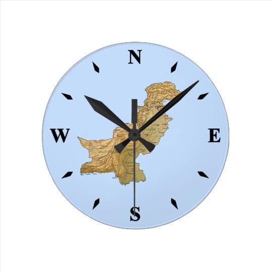 Pakistan Map Clock | Zazzle.com