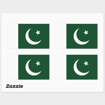 Pakistan/Pakistani Flag Rectangular Sticker | Zazzle